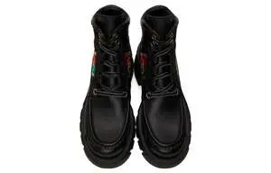 Gucci Interlocking Lace-up Boots