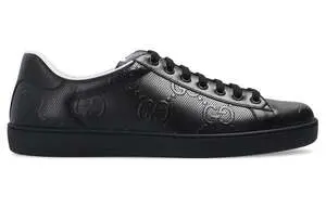 Gucci Ace Low Top Sneakers With Embossed Gg Logo