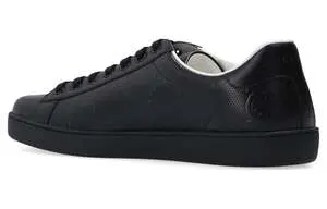 Gucci Ace Low Top Sneakers With Embossed Gg Logo