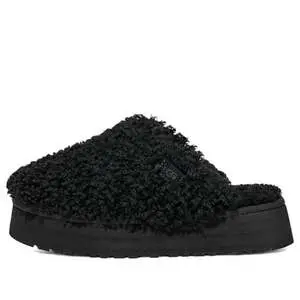 UGG Maxi Curly Platform Slippers - Black