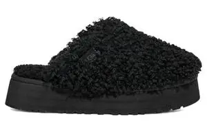 UGG Maxi Curly Platform Slippers - Black