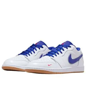 JORDAN 1 Low "dodgers" Sneakers - White/old Royal/gum Yellow