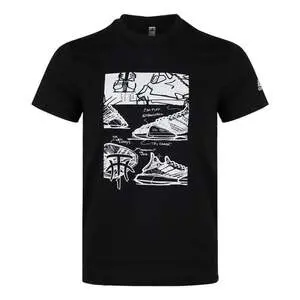 Adidas Tmac Millennium Funny Shoe Pattern Round Neck Short Sleeve