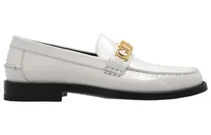 Gucci Loafer With Metal Logo - White