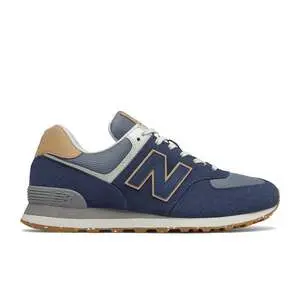 NEW BALANCE 574 Casual Colorblock Sneakers - Blue/gray/brown