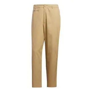 Adidas Originals Embroidered Solid Color Trousers - Khaki