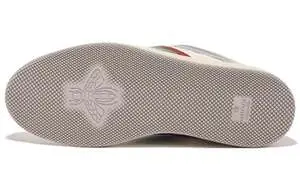 Gucci Screener Metallic Calfskin Web Sneakers - Silver/gold