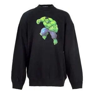 Balenciaga X Marvel Hulk-print Boxy Crewneck Cotton Sweatshirt
