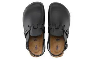 BIRKENSTOCK Kay Sl Leather Clogs With Buckled Straps