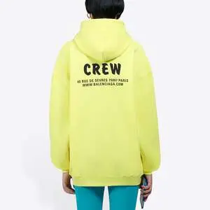 Balenciaga Crew Printing Hoodie - Yellow