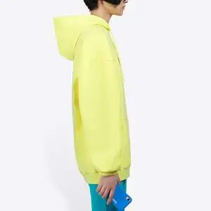 Balenciaga Crew Printing Hoodie - Yellow
