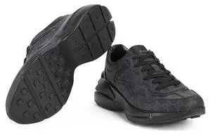 Gucci Rhyton Monogram Sneakers - Black