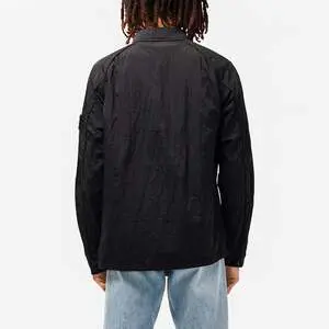 Stone Island Nylon Metal Garment Dyed Over Shirt - Black