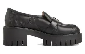 Gucci Gg Matelassé Slip-on Loafers With Block Heel