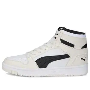 PUMA Rebound Layup Mid Top Sneakers - White/black