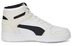 PUMA Rebound Layup Mid Top Sneakers - White/black