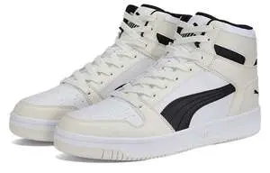 PUMA Rebound Layup Mid Top Sneakers - White/black