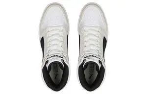 PUMA Rebound Layup Mid Top Sneakers - White/black