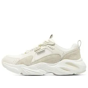 Sketchers D'lites Low Top Sneakers - Beige/white