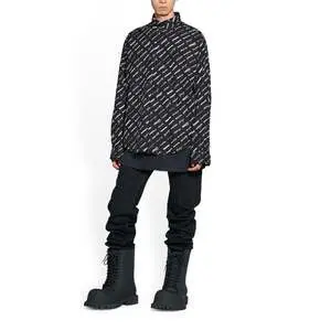 Balenciaga Logomania All Over Long Sleeve Shirt