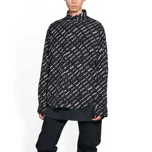 Balenciaga Logomania All Over Long Sleeve Shirt