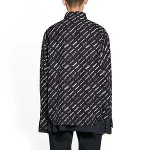 Balenciaga Logomania All Over Long Sleeve Shirt