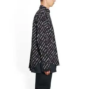 Balenciaga Logomania All Over Long Sleeve Shirt