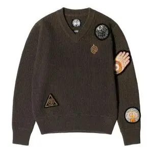 StÜssy X Dries Van Noten Patch Knit Sweater - Brown