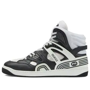 Gucci Basket High Top Sneakers - Black/white