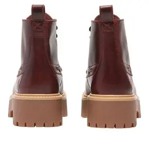 Timberland Platform Kiltie Lace-up Boots - Root Beer Full Grain