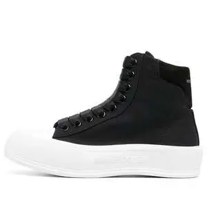 Alexander McQueen High-top Plimsoll Shoes - Black/white