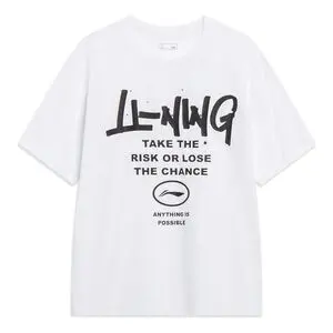 LI-NING Anything Is Possible Graffiti T-shirt 'white - White/black
