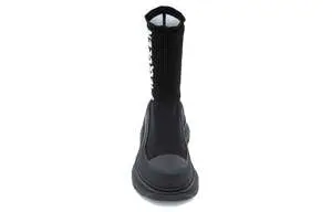 Alexander McQueen Graffiti Knit Sock Boots - Black/white