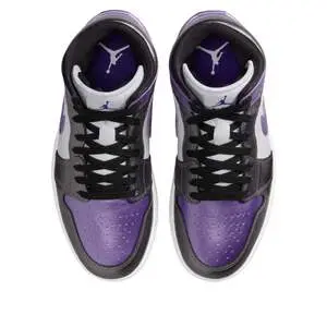 JORDAN 1 Mid Sneakers - White/black/grape Ice
