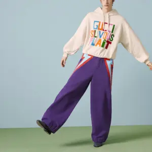 Gucci Felted Cotton Hooded Sweatshirt With Patch