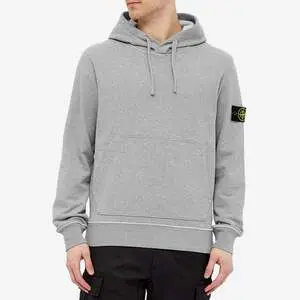Stone Island Garment Dyed Popover Hoodie - Grey