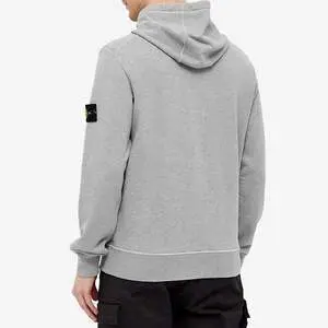 Stone Island Garment Dyed Popover Hoodie - Grey