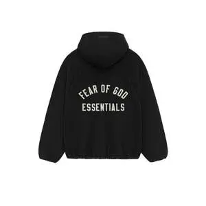 Fear Of God Relaxed Brushed Hooded Jacket - Black