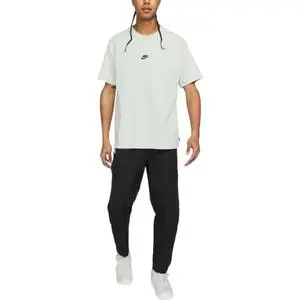 Nike Premium Essentials Logo Solid Color Round Neck Short Sleeve Blue - Default Color