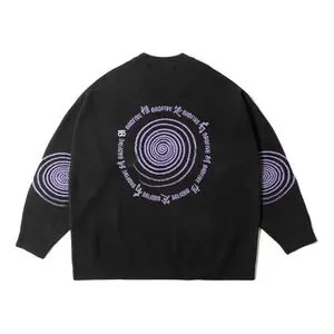LI-NING Badfive Graphic Knit Sweater - Black/purple