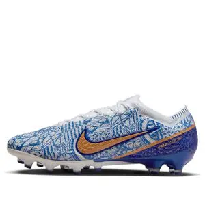 Nike Zoom Mercurial Vapor 15 Elite Cr7 Ag Pro Azulejo Football Cleats - White/blue/gold