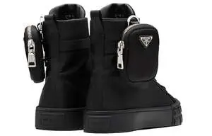Prada Wheel Re-nylon High Top Sneakers
