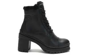 Prada Fur-lined Lace-up Ankle Boots