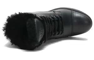 Prada Fur-lined Lace-up Ankle Boots