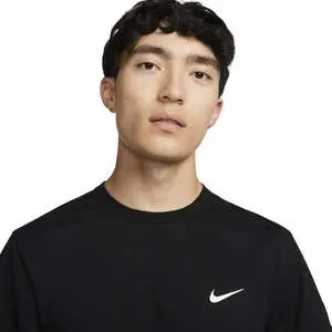 Nike Dri-fit Uv Hyverse Short Sleeve Fitness Top - Black