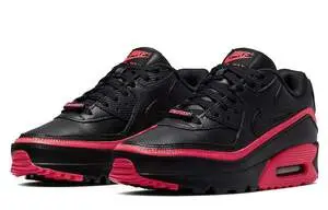 Nike Undefeated X Air Max 90 "black Solar Red" Sneakers - Black/solar Red