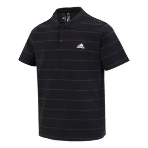 Adidas Original F-stripe Short Sleeve Polo Shirt - Black