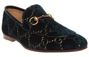 Gucci Jordaan Gg Loafer Velvet - Blue