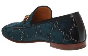 Gucci Jordaan Gg Loafer Velvet - Blue