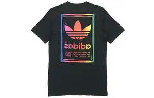 Adidas Originals Vintage Tee Multi-color Gradient Logo Short Sleeve